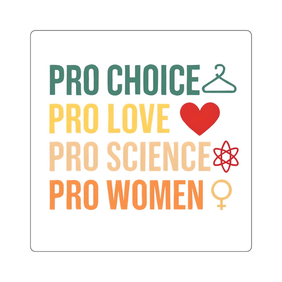Empowering Square Stickers for Feminist Advocacy, Pro-choice Support ...