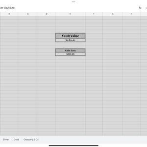 The Gold & Silver Vault Investment Excel Sheet Tracker for Bullion ...