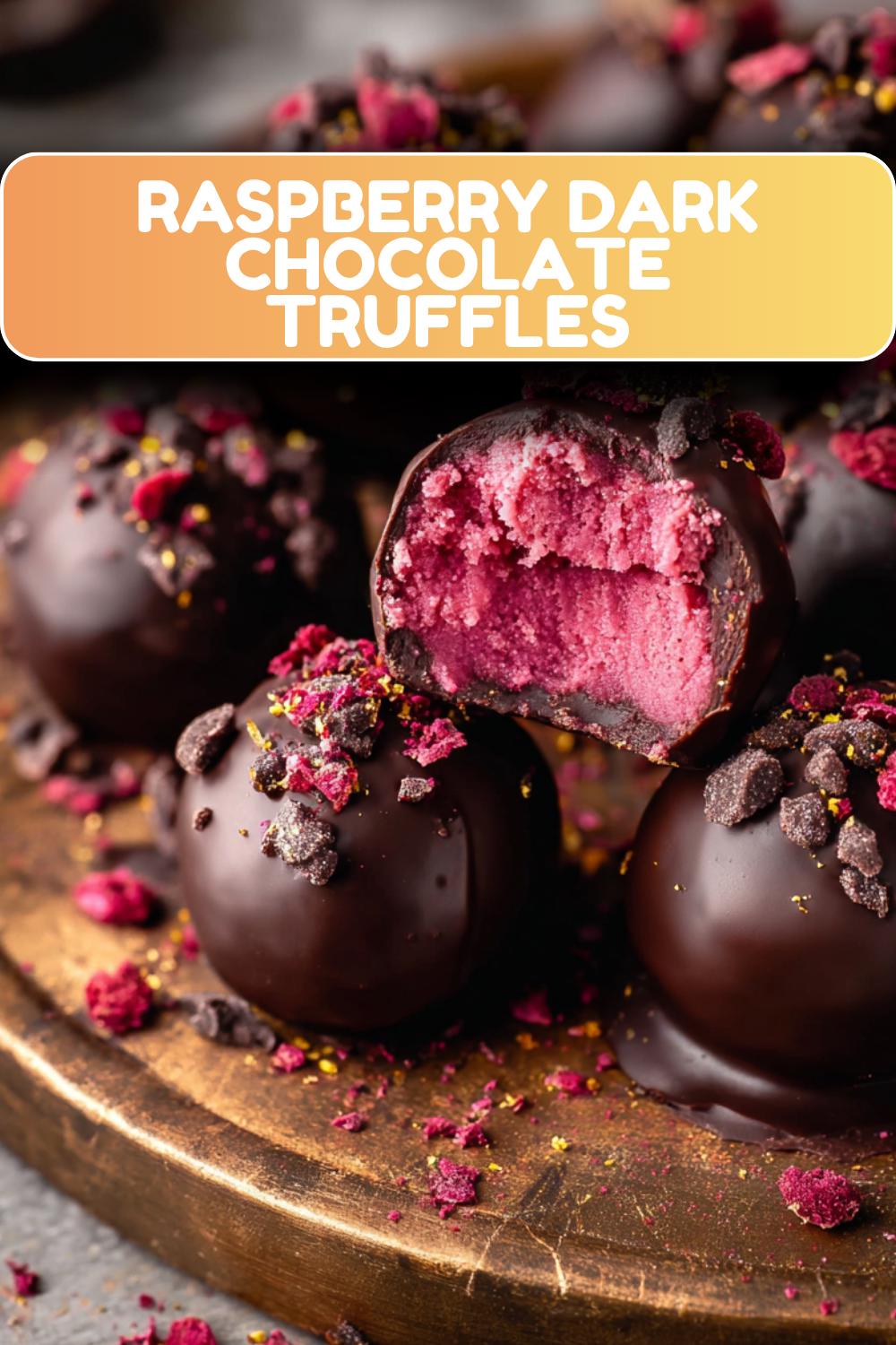 Raspberry Dark Chocolate Truffles Recipe | Gourmet Candy PDF Download ...