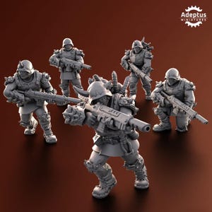 32 Man Twisted Horde Renegade Guard Squad | 3d Printed Tabletop Miniatures - Etsy