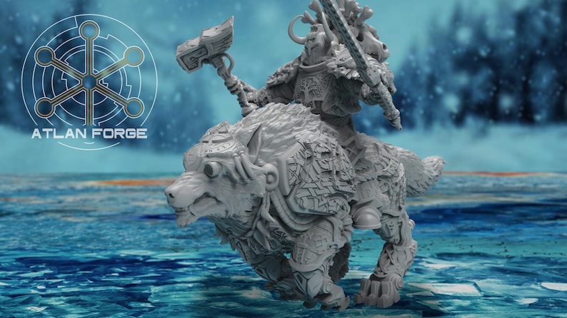 Asgardian Knights Wolf Riders| 3d Printed Tabletop Wargame Miniatures ...