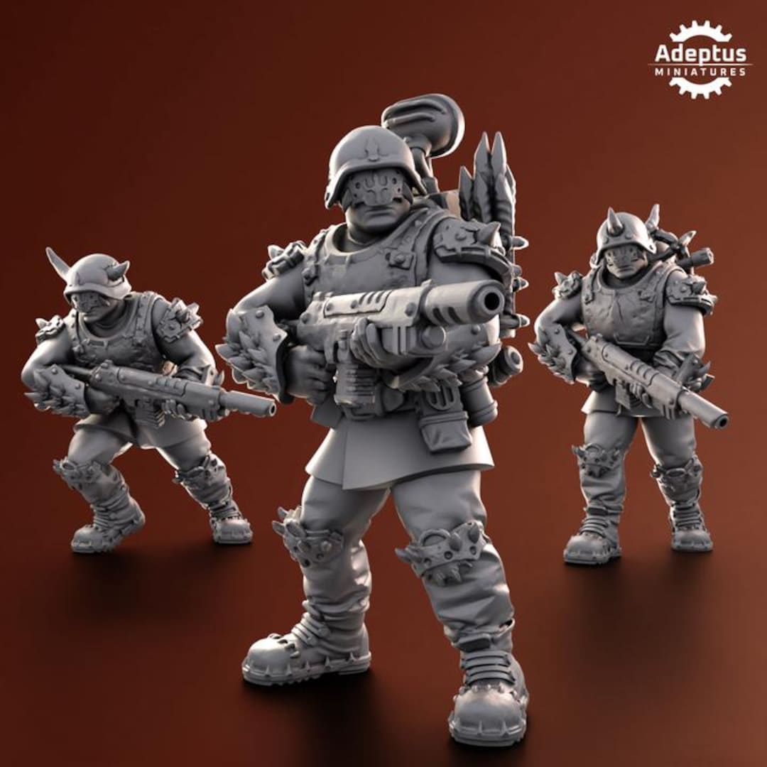 32 Man Twisted Horde Renegade Guard Squad | 3d Printed Tabletop ...