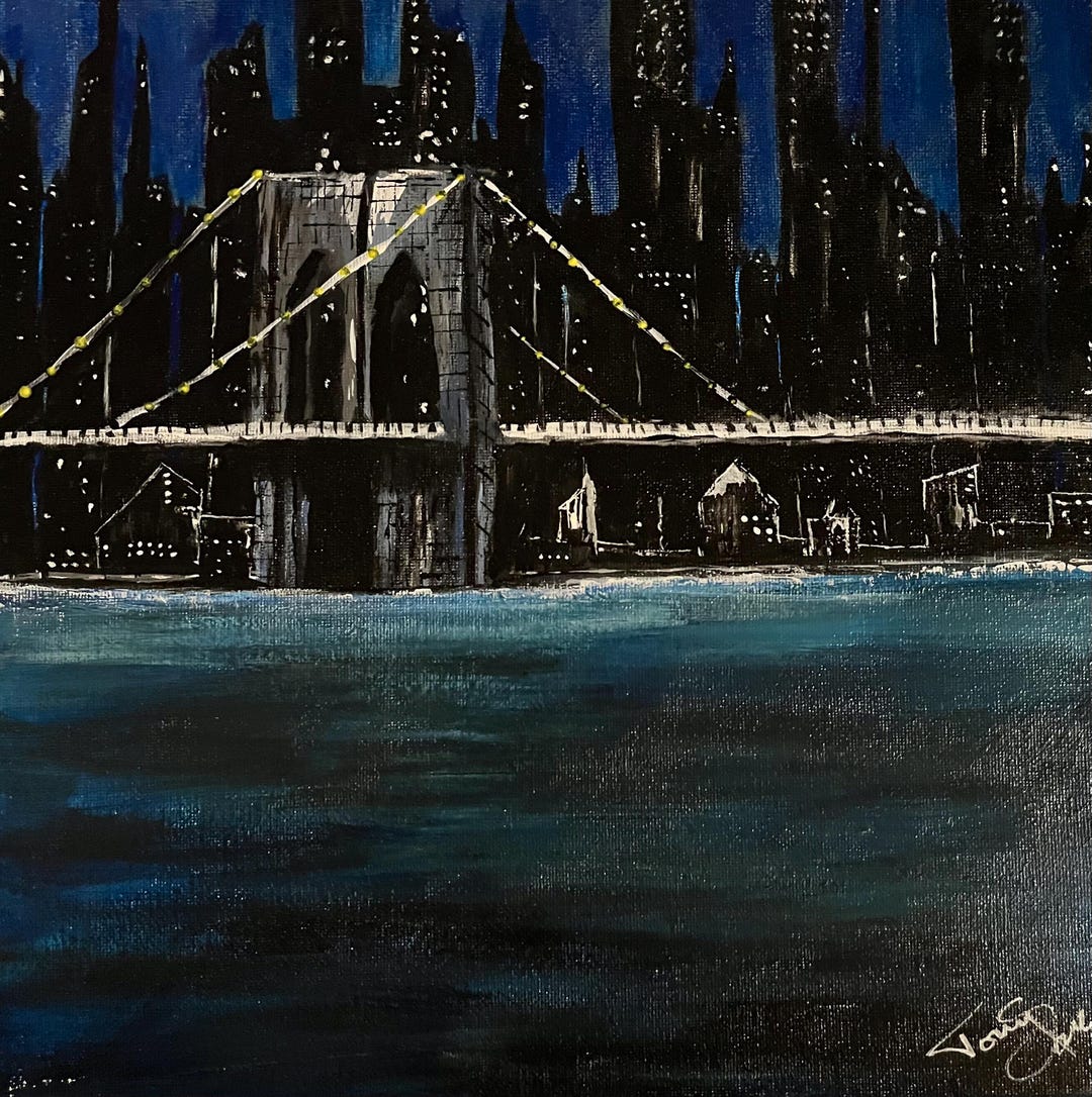 Brooklyn Bridge Portrait - Etsy