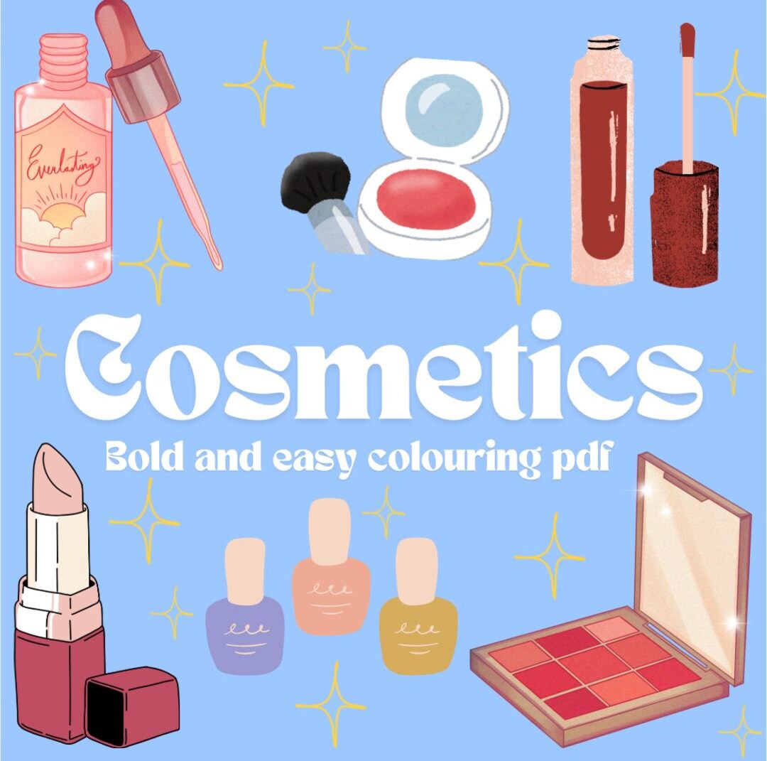 Cosmetics: Bold and Easy Digital Colouring Book PDF. 20 Bold and Easy ...