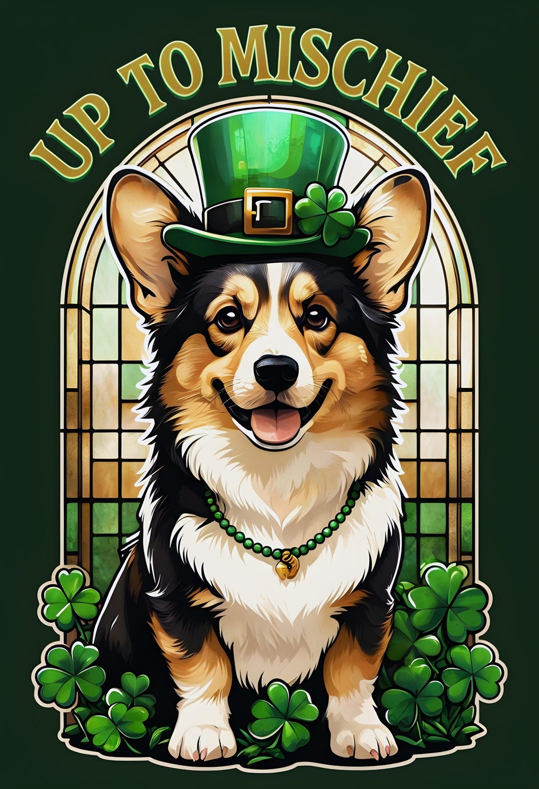 Leprechaun Corgi St. Patrick’s Day Digital Art – Cute Dog Printable ...