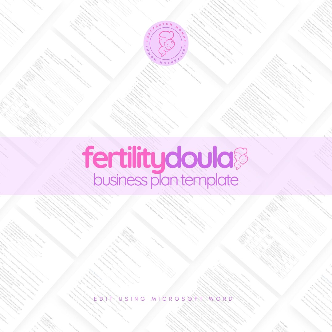 Fertility Doula Business Plan Template: Editable Strategic Guide ...