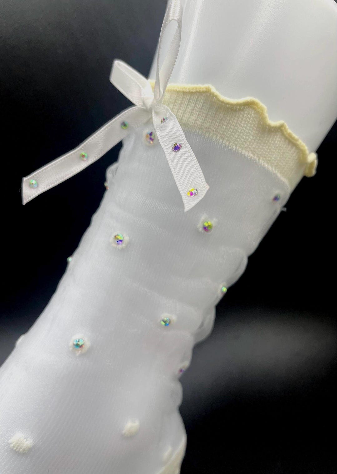 Handcrafted Sparkly Mesh Socks-glam Sheer for Any Occasion - Etsy