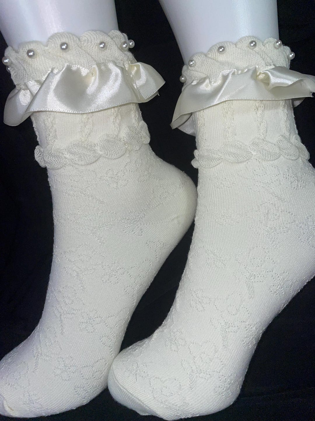 Princess Ruffle Sock Ruffle Made of Satin and Sock Made of Knit ...