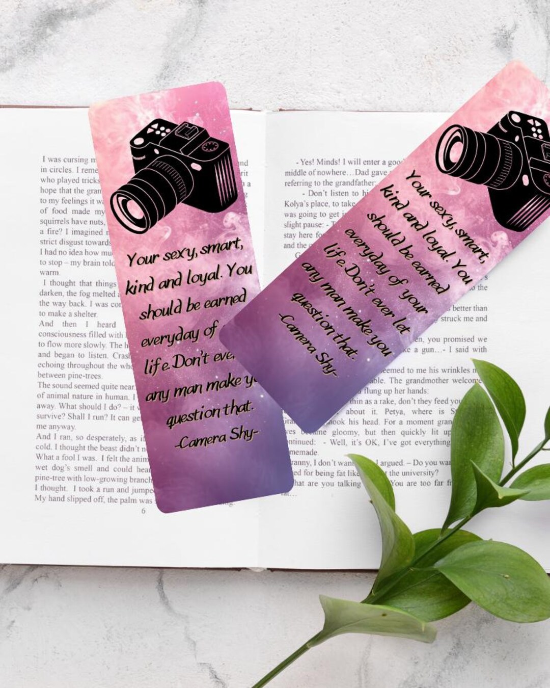 Camera Shy by Kay Cove Quote Bookmark - Etsy