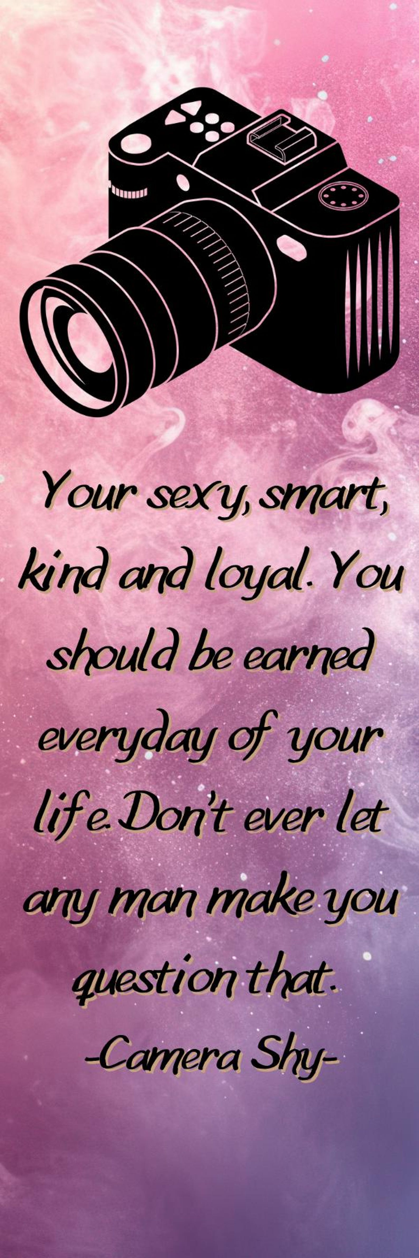 Camera Shy by Kay Cove Quote Bookmark - Etsy