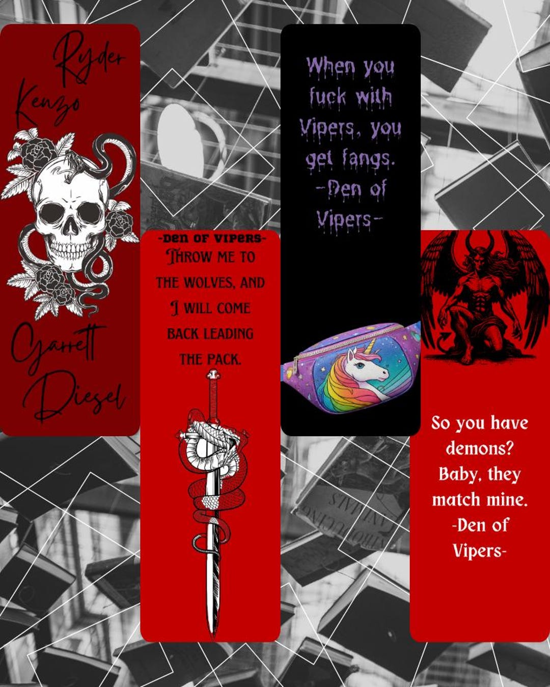 Den of Vipers by K.A. Knight Bookmarks - Etsy
