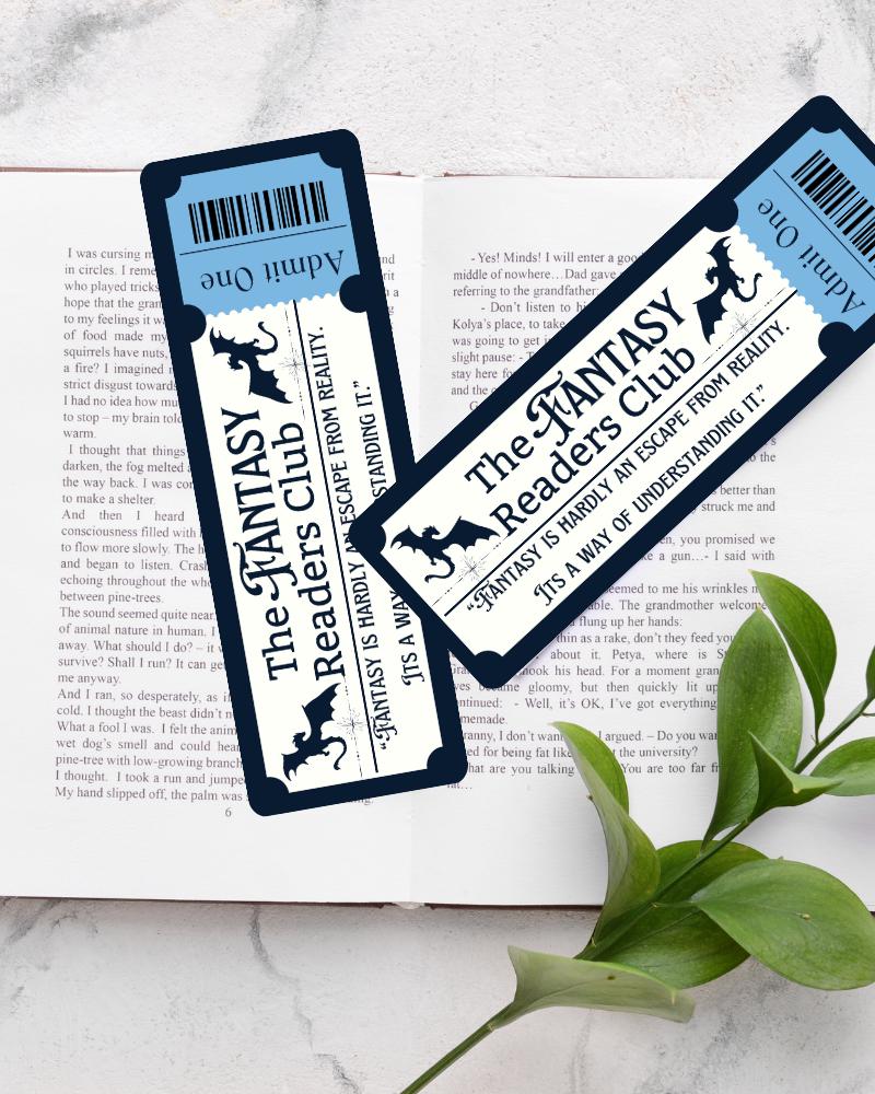 Ticket to the Readers Club Bookmarks - Etsy