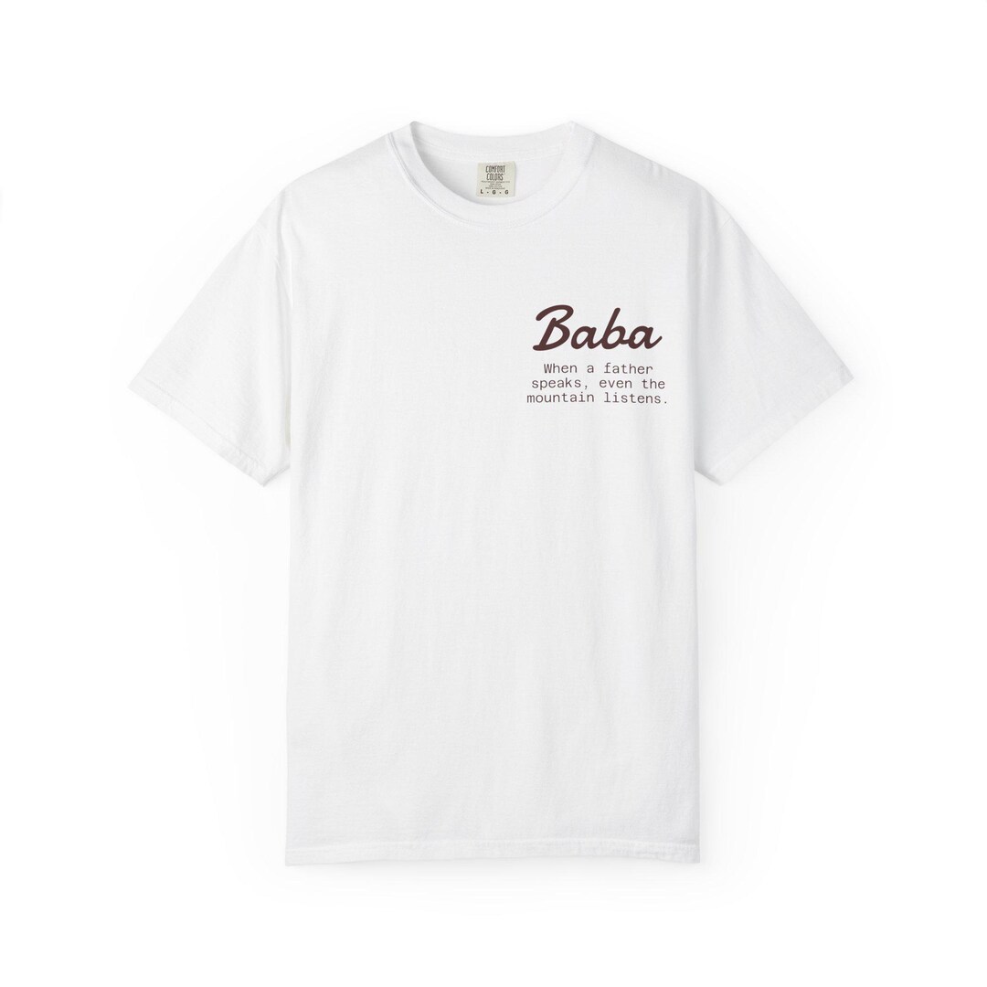 Baba Graphic T-shirt - Relaxed Fit With Bold Quote - Etsy