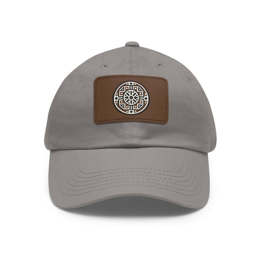 Illyrian Sun Cap - Ancient Motif Dad Hat With Leather Patch - Shqipe - Etsy