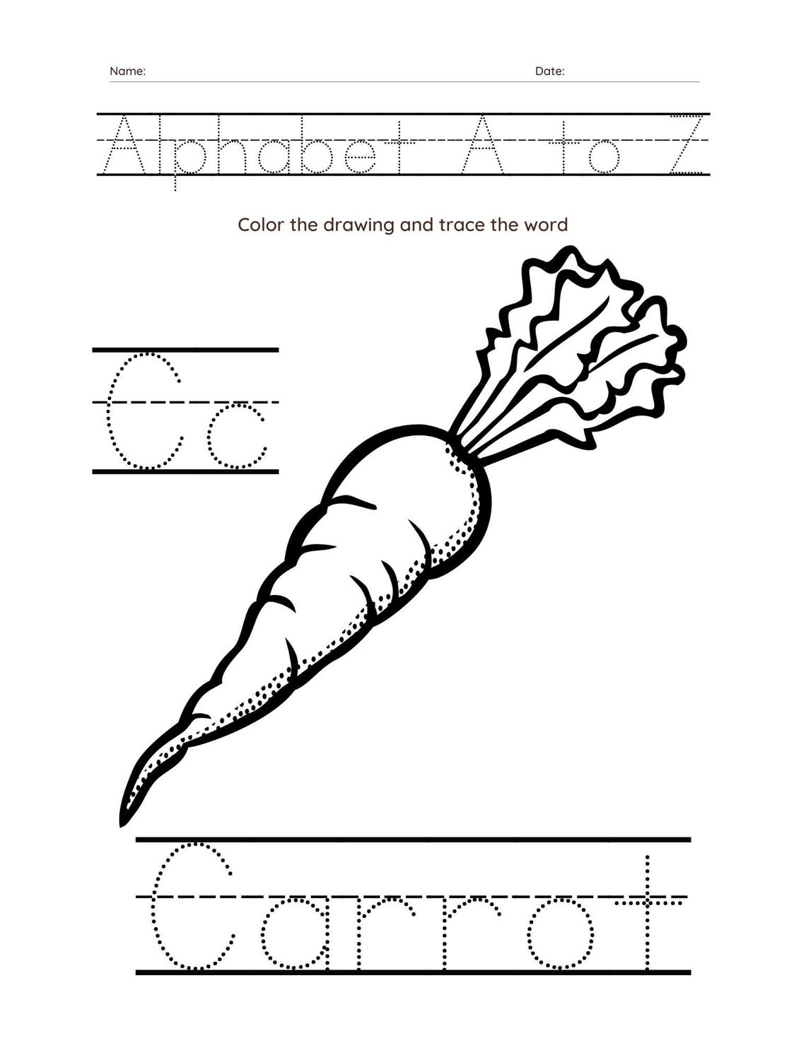 My Alphabet Coloring Book - Etsy
