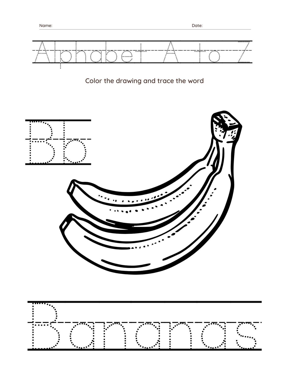 My Alphabet Coloring Book - Etsy