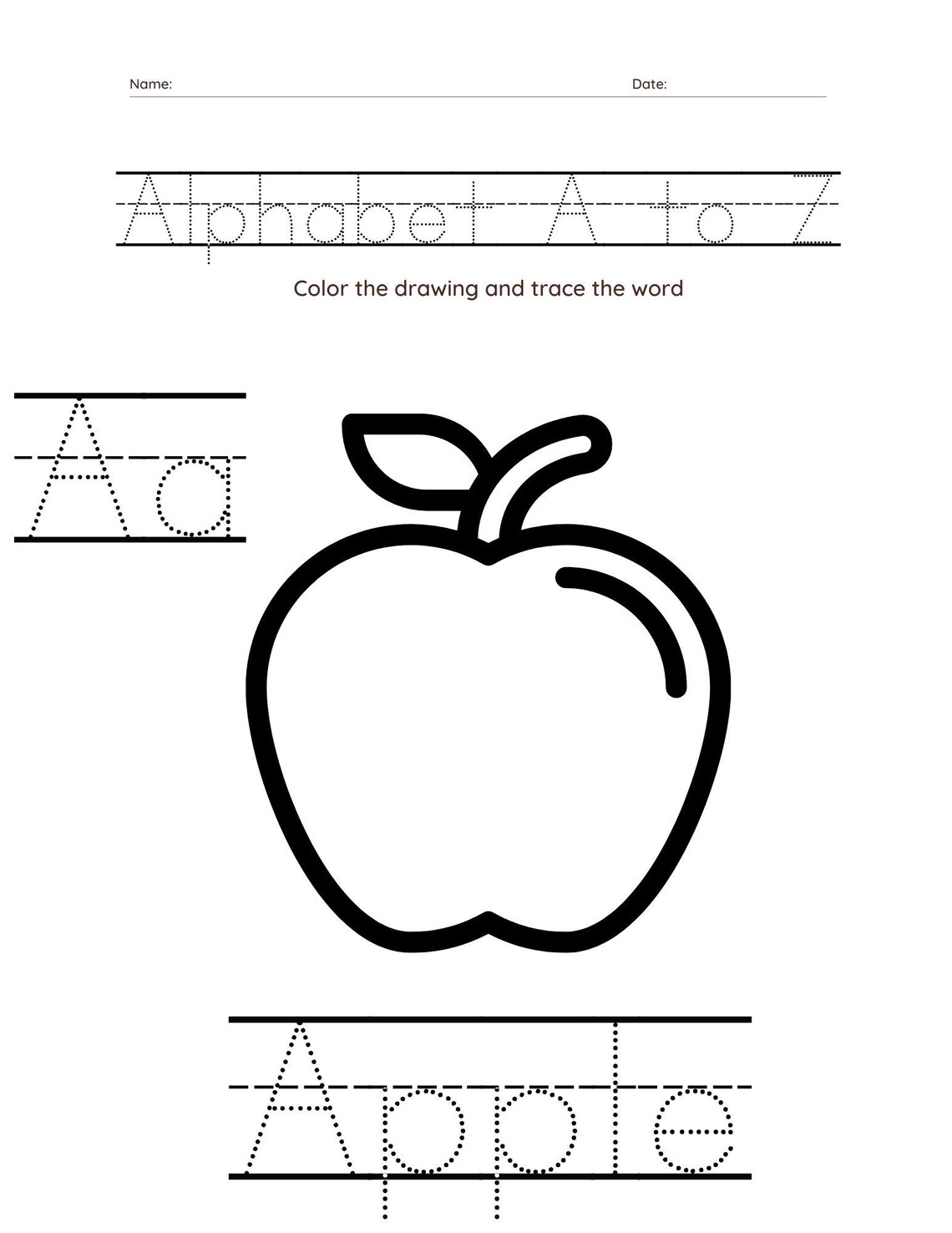 My Alphabet Coloring Book - Etsy