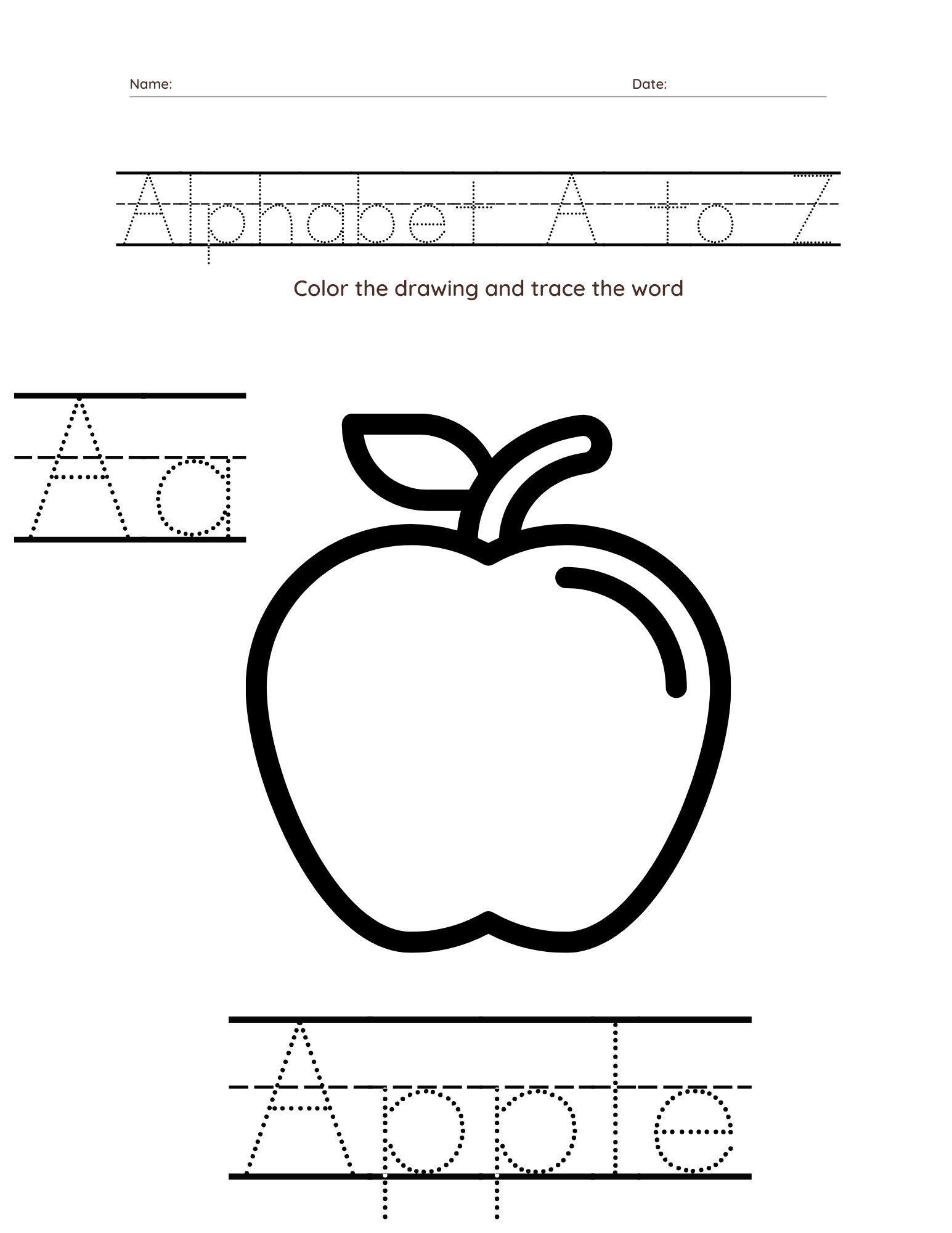 My Alphabet Coloring Book - Etsy