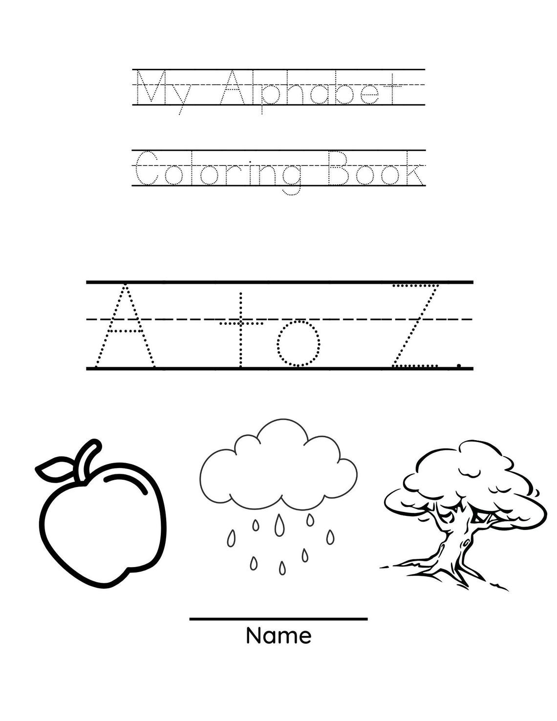 My Alphabet Coloring Book - Etsy