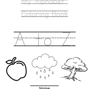 My Alphabet Coloring Book - Etsy