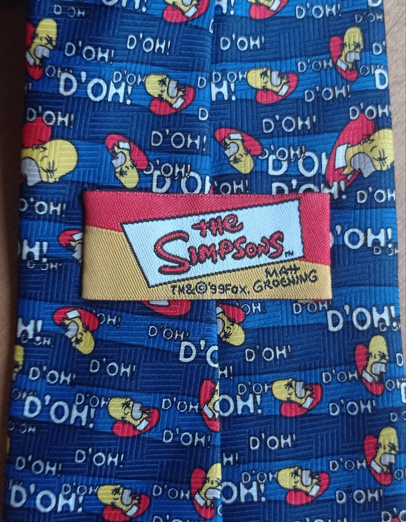 Rare Vintage the Simpsons Tie Featuring Homer Simpson – Official ...