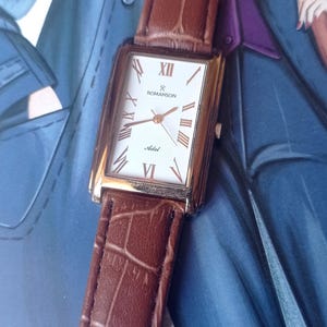 Swiss Romanson Adel Men's Watch | 23K Gold Plated | Classic Roman ...