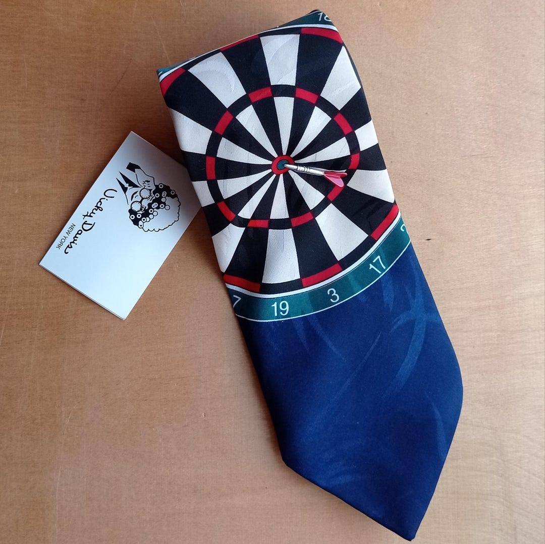 Rare Vintage Vicky Davis Darts Tie | Collectible Novelty Necktie With ...