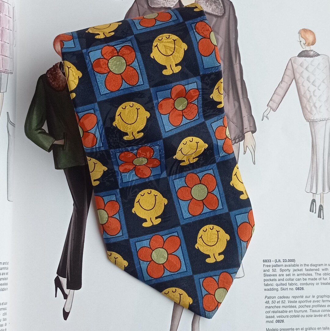 Vintage Mr. Men Little Miss Silk Tie 1996 by Tie Rack Made in Italy ...