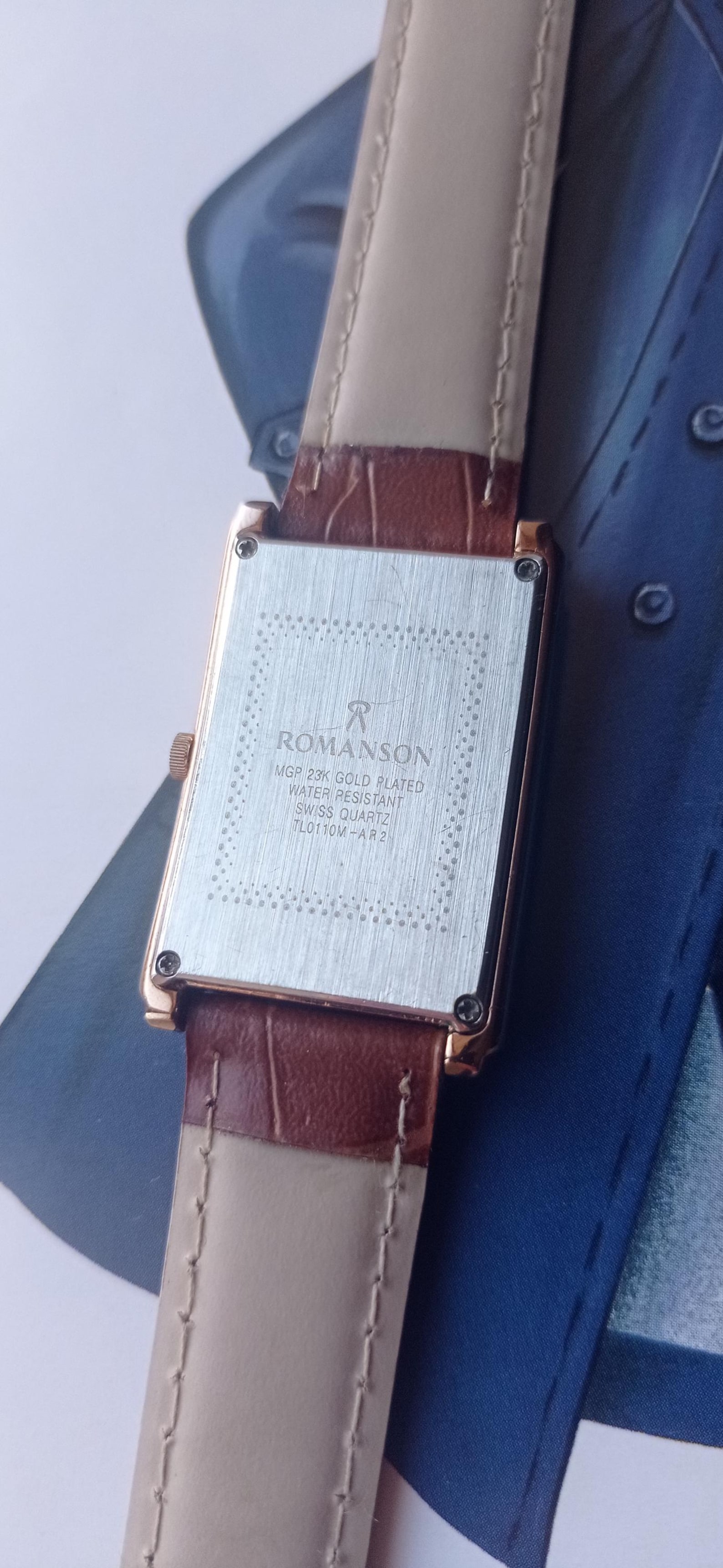 Swiss Romanson Adel Men's Watch | 23K Gold Plated | Classic Roman ...