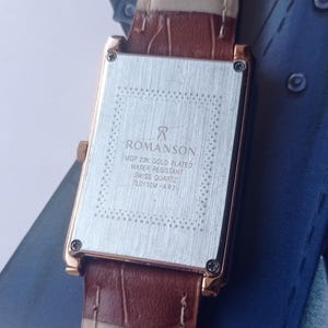 Swiss Romanson Adel Men's Watch | 23K Gold Plated | Classic Roman ...