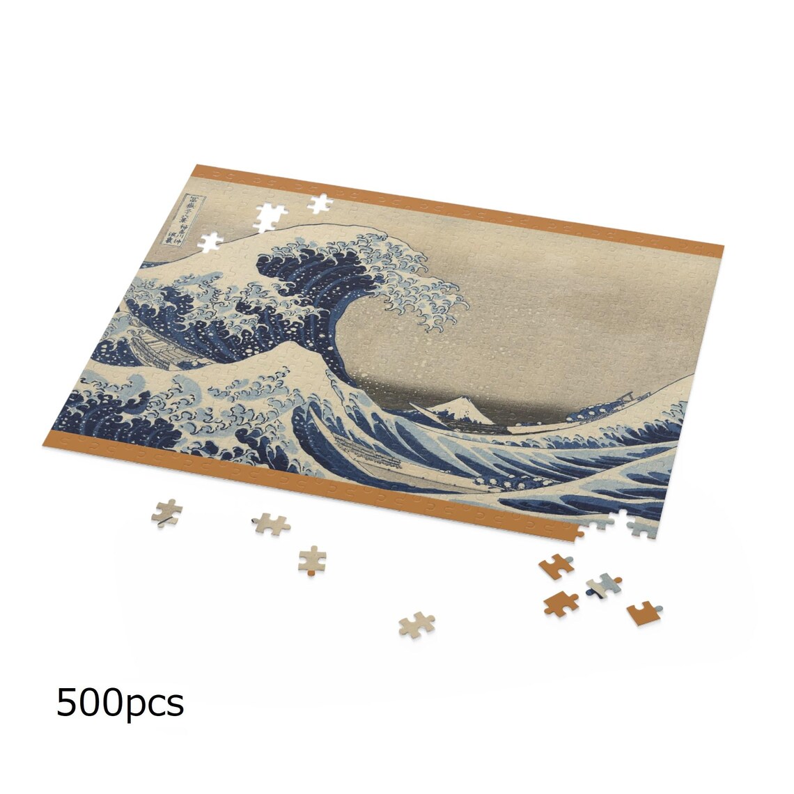 The Great Wave of Kanagawa Puzzle - Hokusai Japanese Art Jigsaw (120 ...