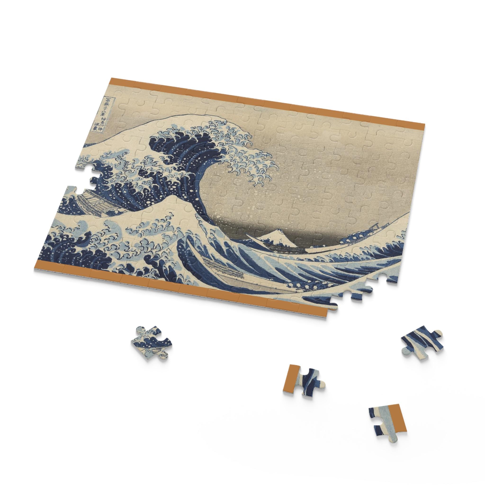The Great Wave of Kanagawa Puzzle - Hokusai Japanese Art Jigsaw (120 ...