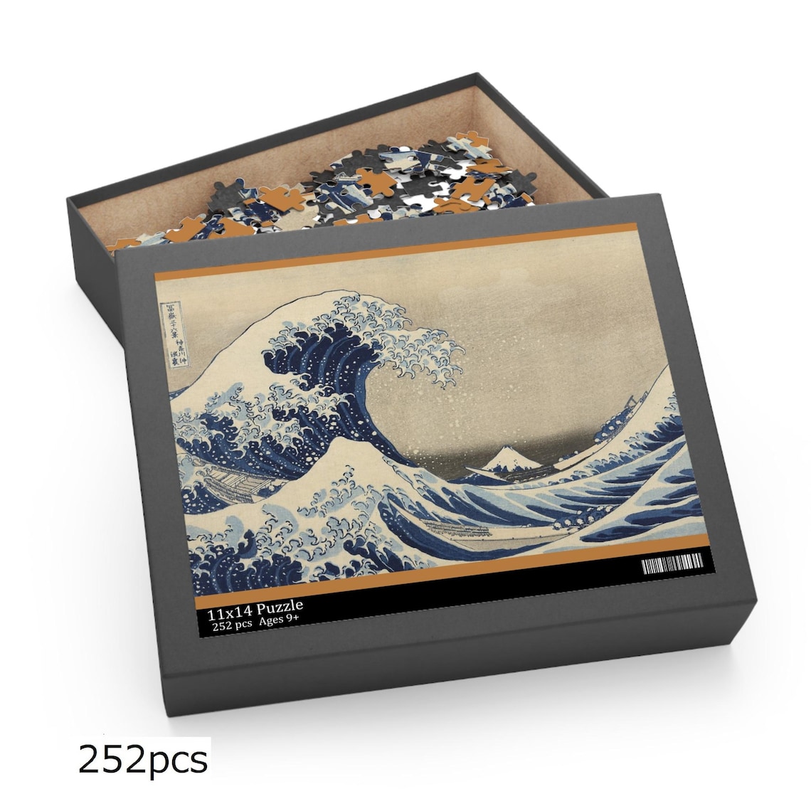 The Great Wave of Kanagawa Puzzle - Hokusai Japanese Art Jigsaw (120 ...