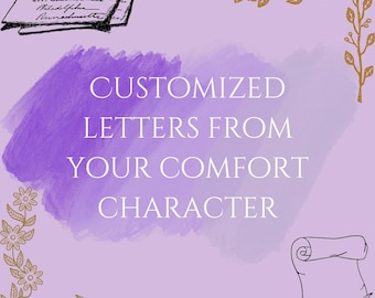 Custom Letters From Your Comfort Character! - Etsy