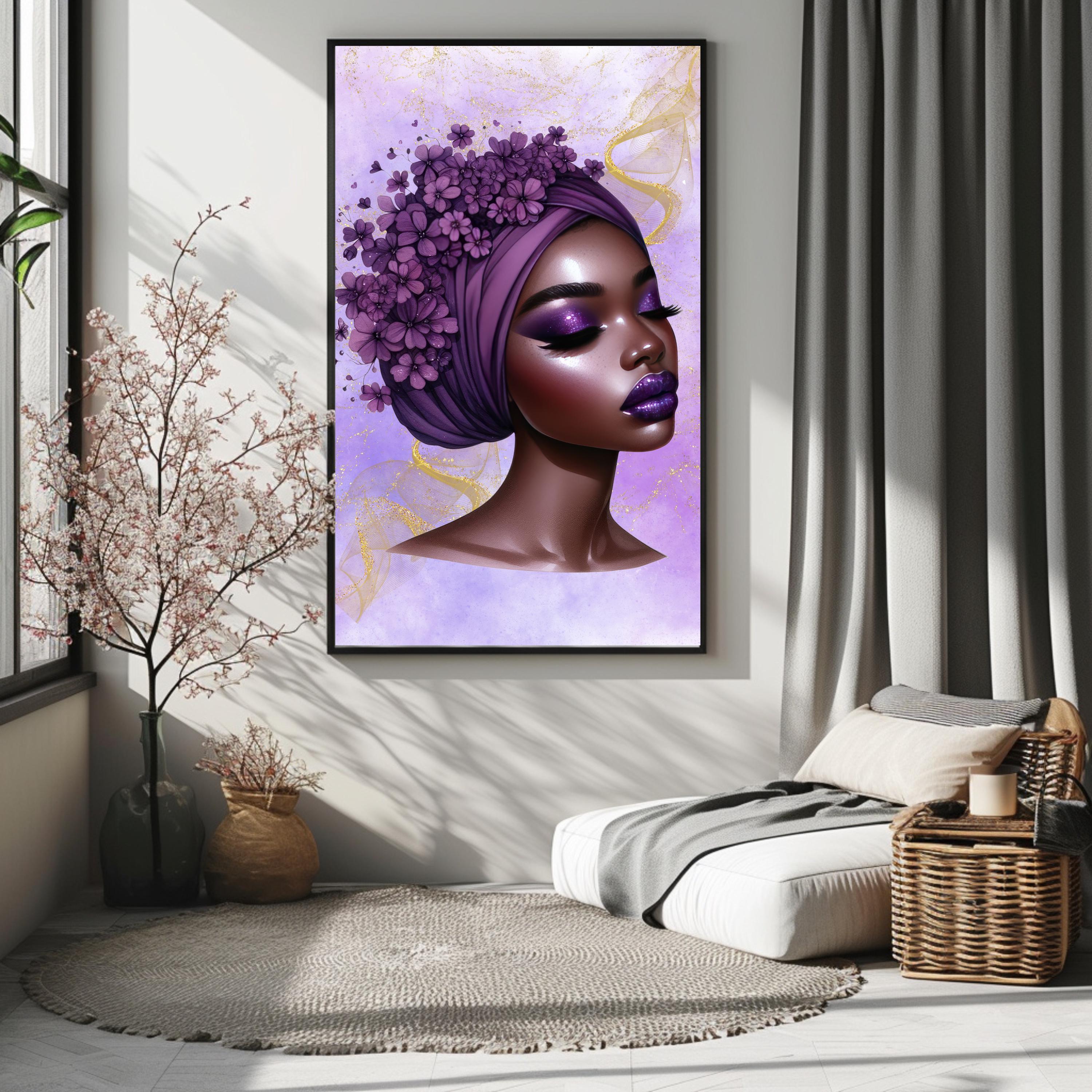 Black Woman Art, African American Wall Art, Black Girl Art, Canvas Wall Art, Woman Art Print ...