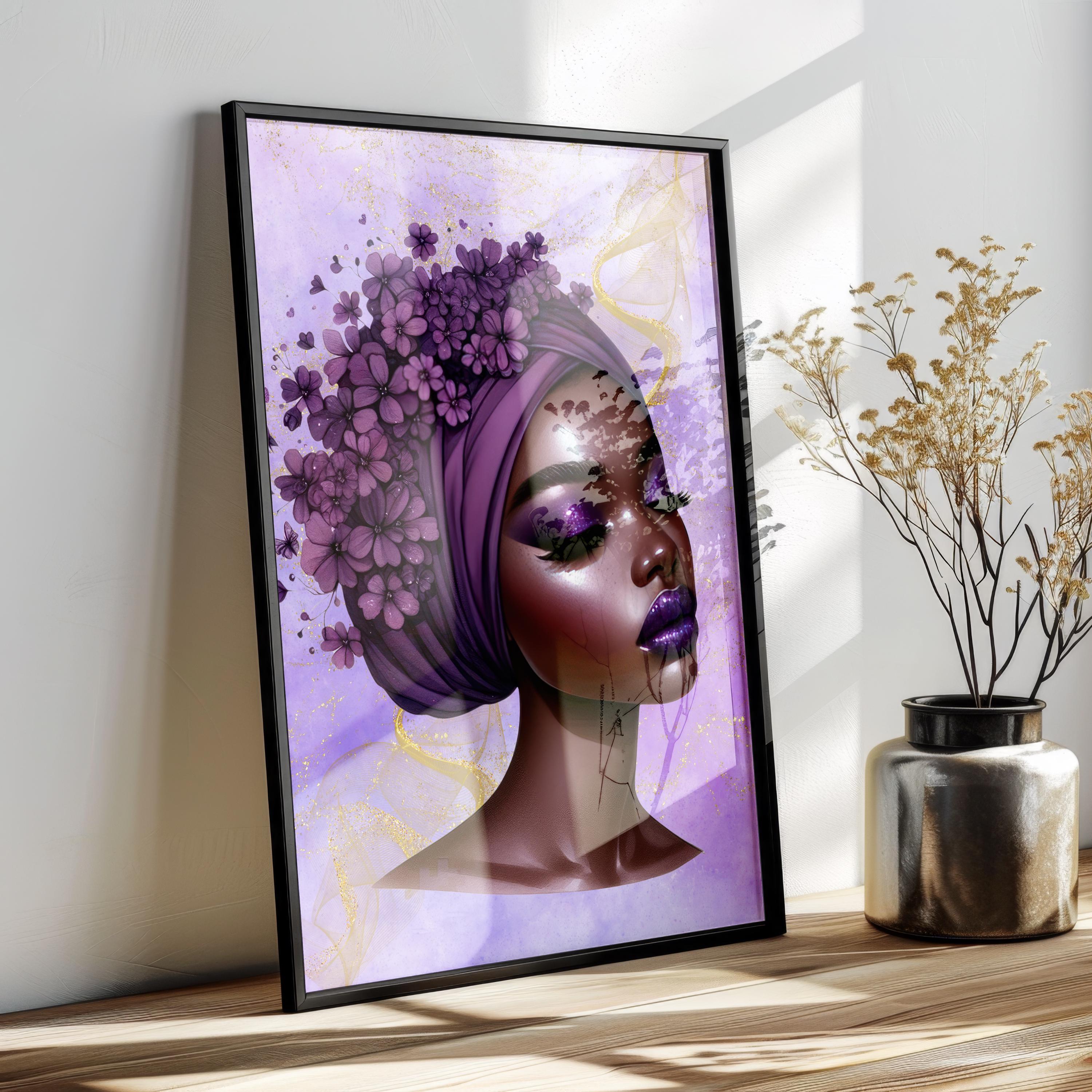 Black Woman Art, African American Wall Art, Black Girl Art, Canvas Wall Art, Woman Art Print ...