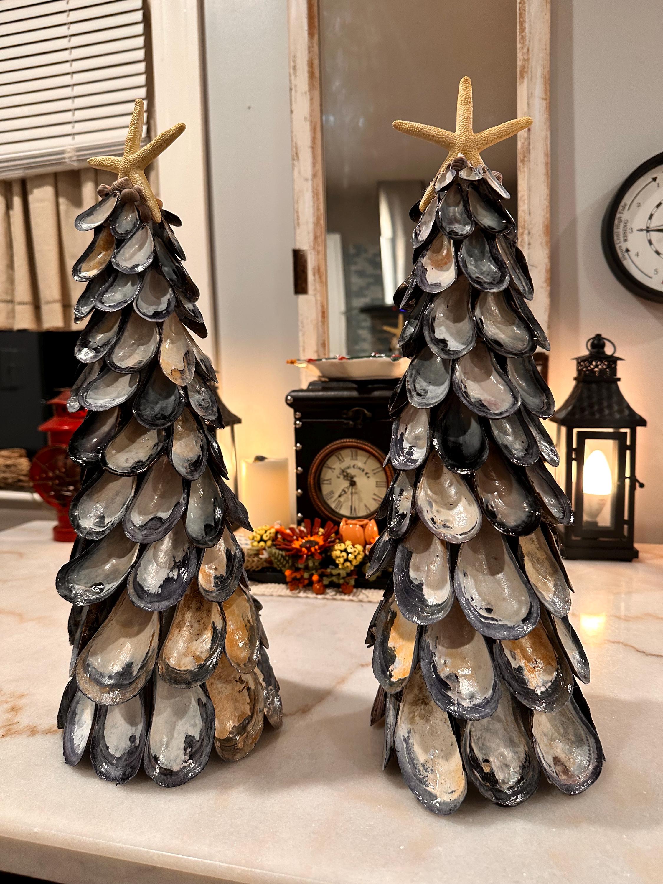 Mussel Shell Trees (sold as a Pair) - Etsy