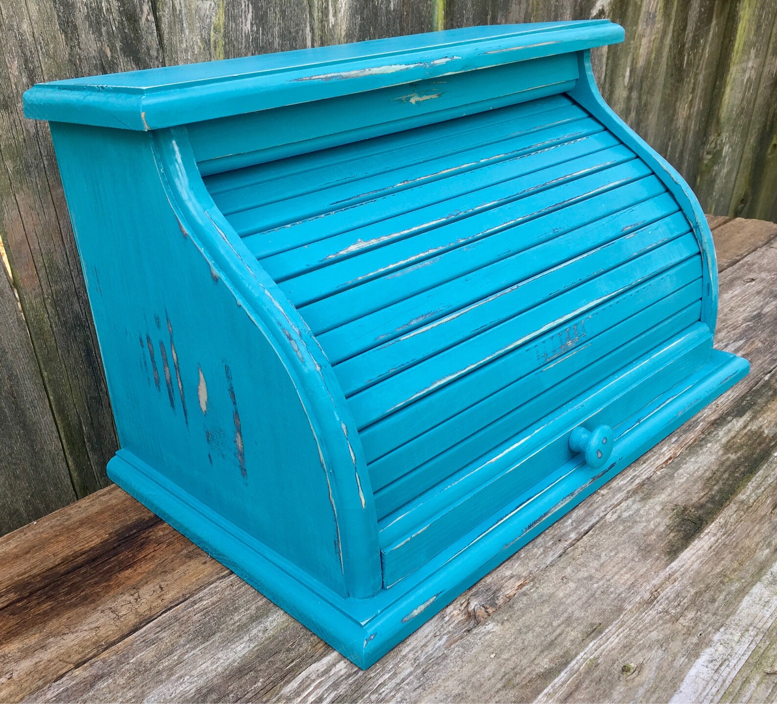 Bread box turquoise teal blue green southwestern coastal | Etsy