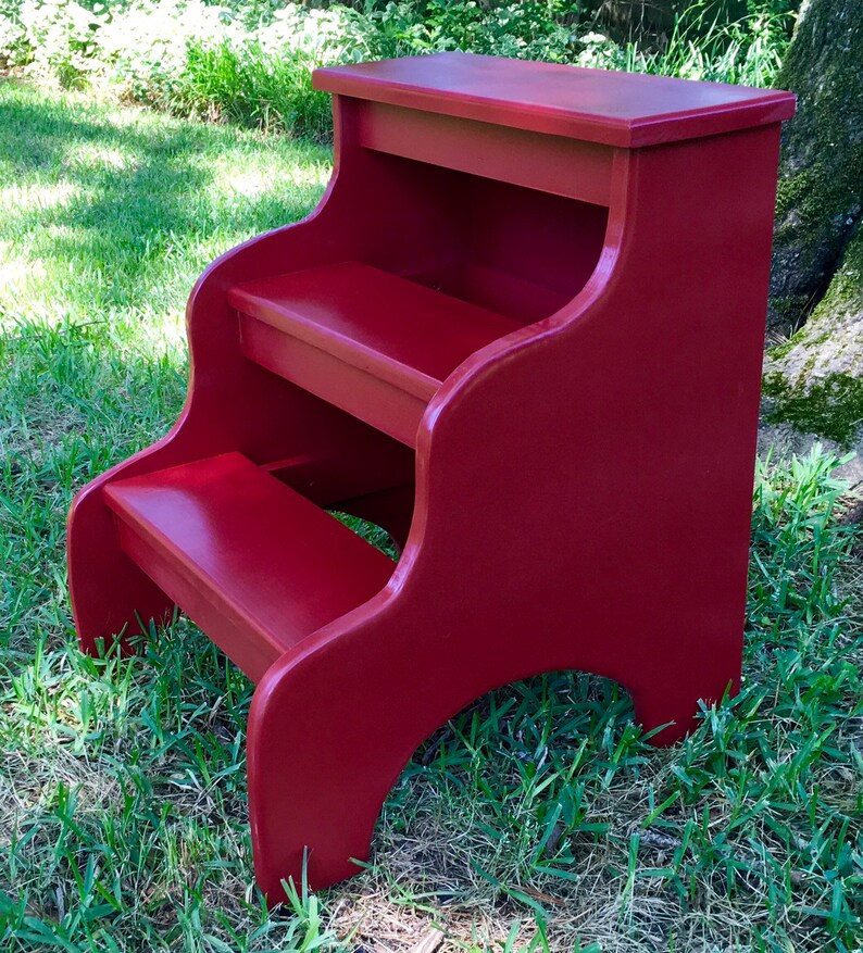 Bed Steps Red Kitchen Step Stool Perfect as Pet Stairs or - Etsy
