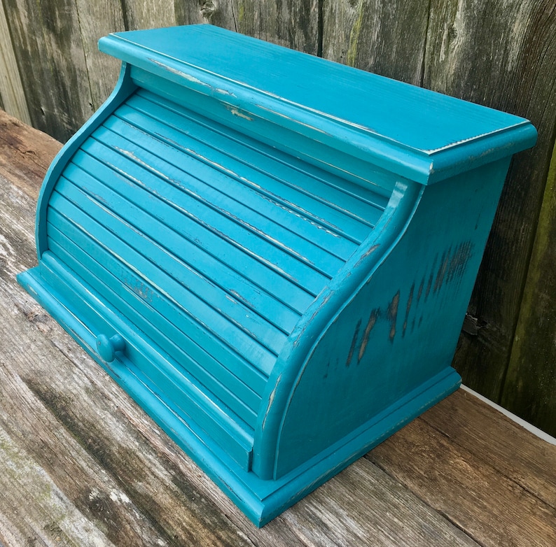 Bread Box Turquoise Teal Blue Green Southwestern Coastal Beach | Etsy
