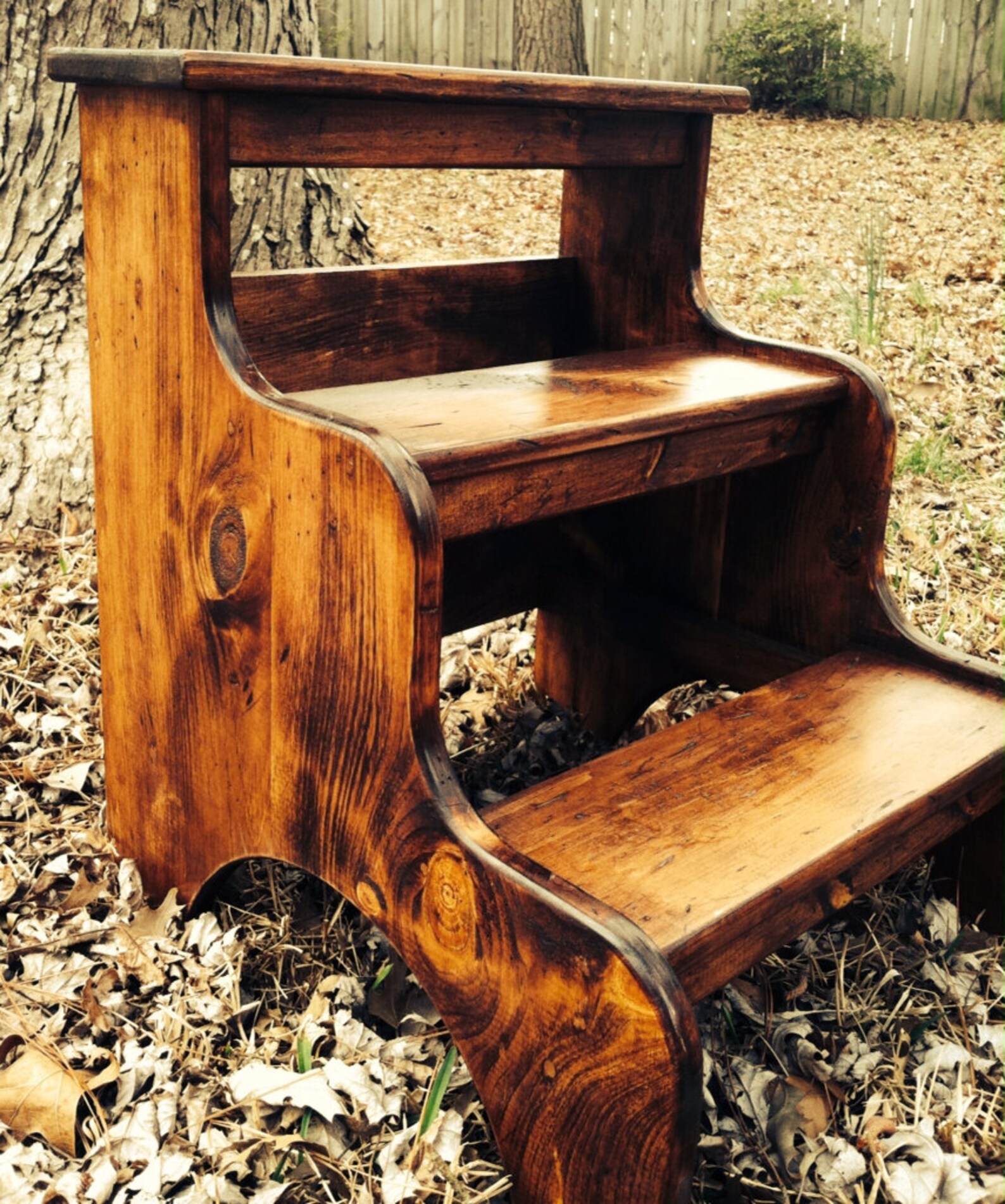 Steps for Bed or Kitchen With Rustic Stylish Distressed Wood Finish Can ...