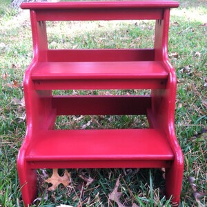 Bed Steps Red Kitchen Step Stool Perfect as Pet Stairs or Adult Stairs ...