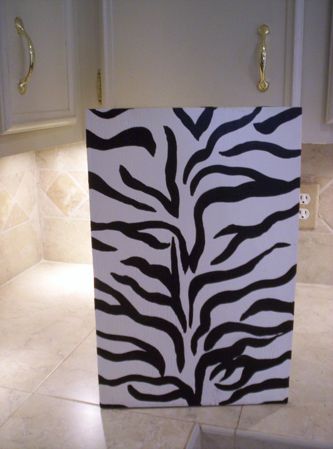 Zebra Stripped Storage Box Hand Built and Painted in a - Etsy