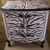 Zebra Stripped Storage Box Hand Built and Painted in a Realistic Stripe ...