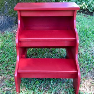 Bed Steps Red Kitchen Step Stool Perfect as Pet Stairs or Adult Stairs ...