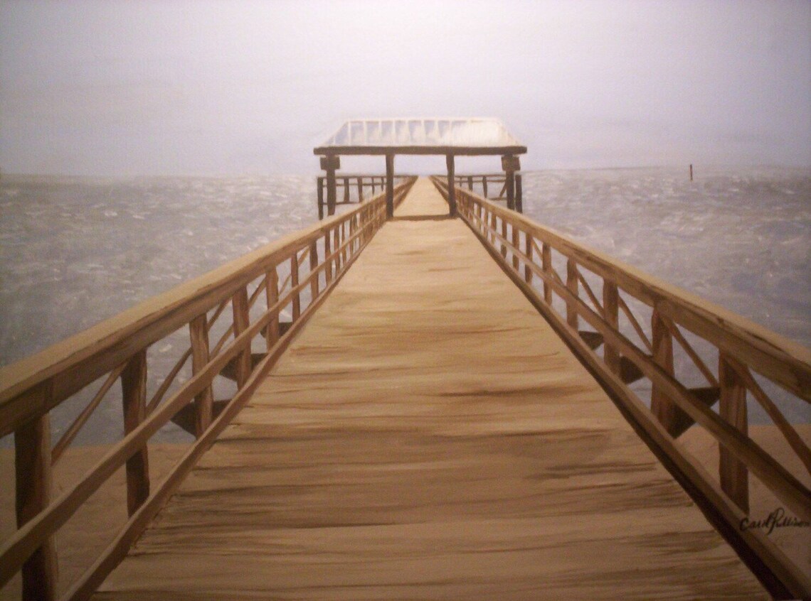Pier Painting Looks Like You Can Walk Right Onto Pier of - Etsy