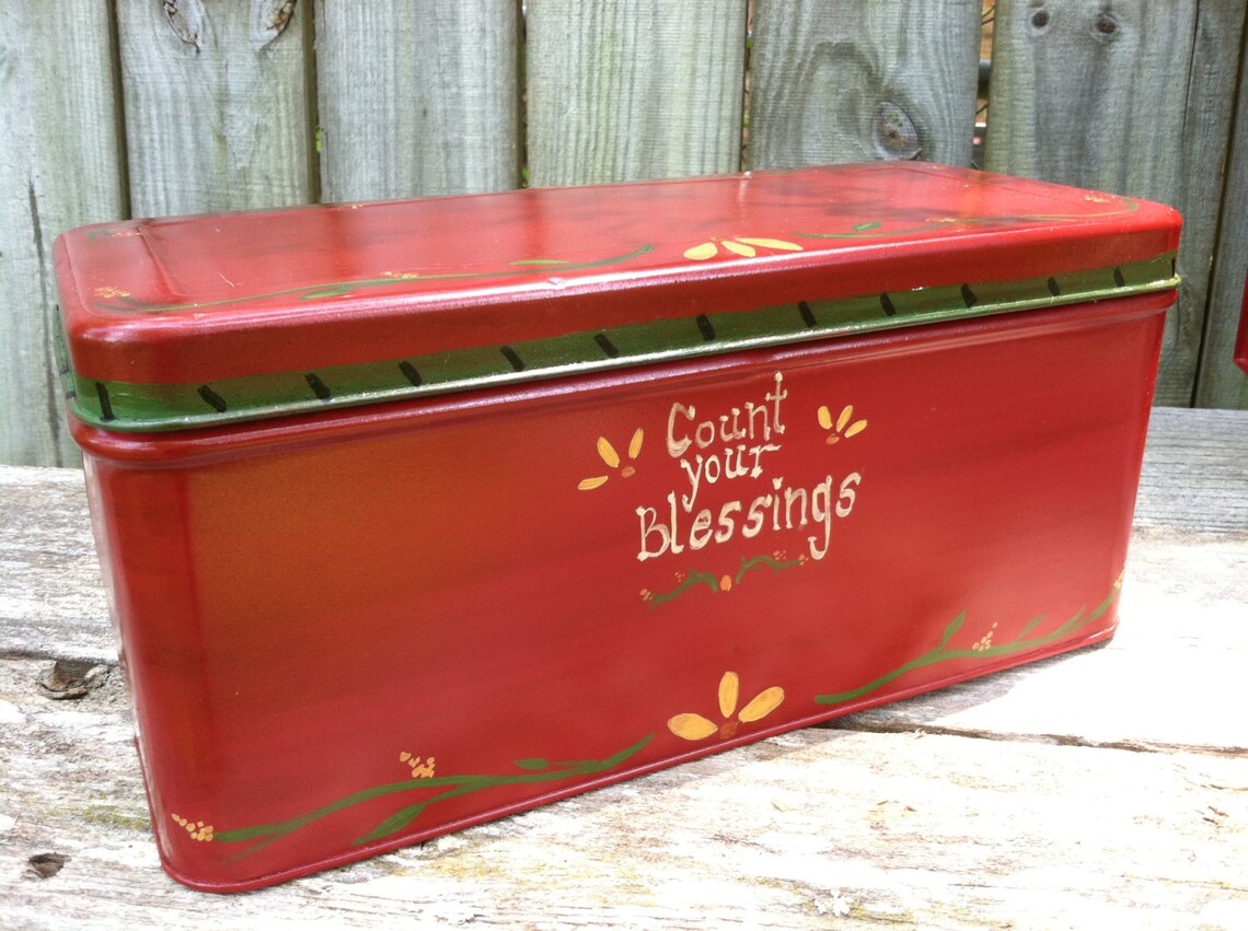 Vintage Metal Bread Box Grease Can and Cracker Box Custom - Etsy
