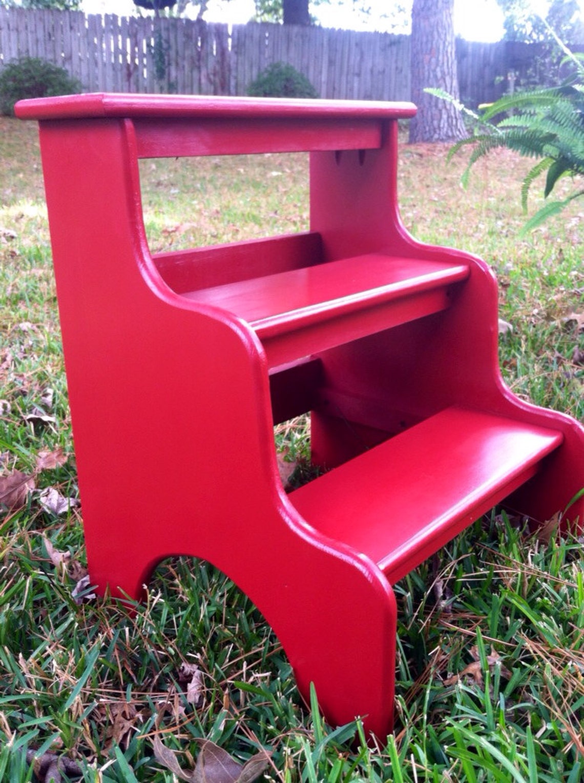 Bed Steps Red Kitchen Step Stool Perfect as Pet Stairs or | Etsy