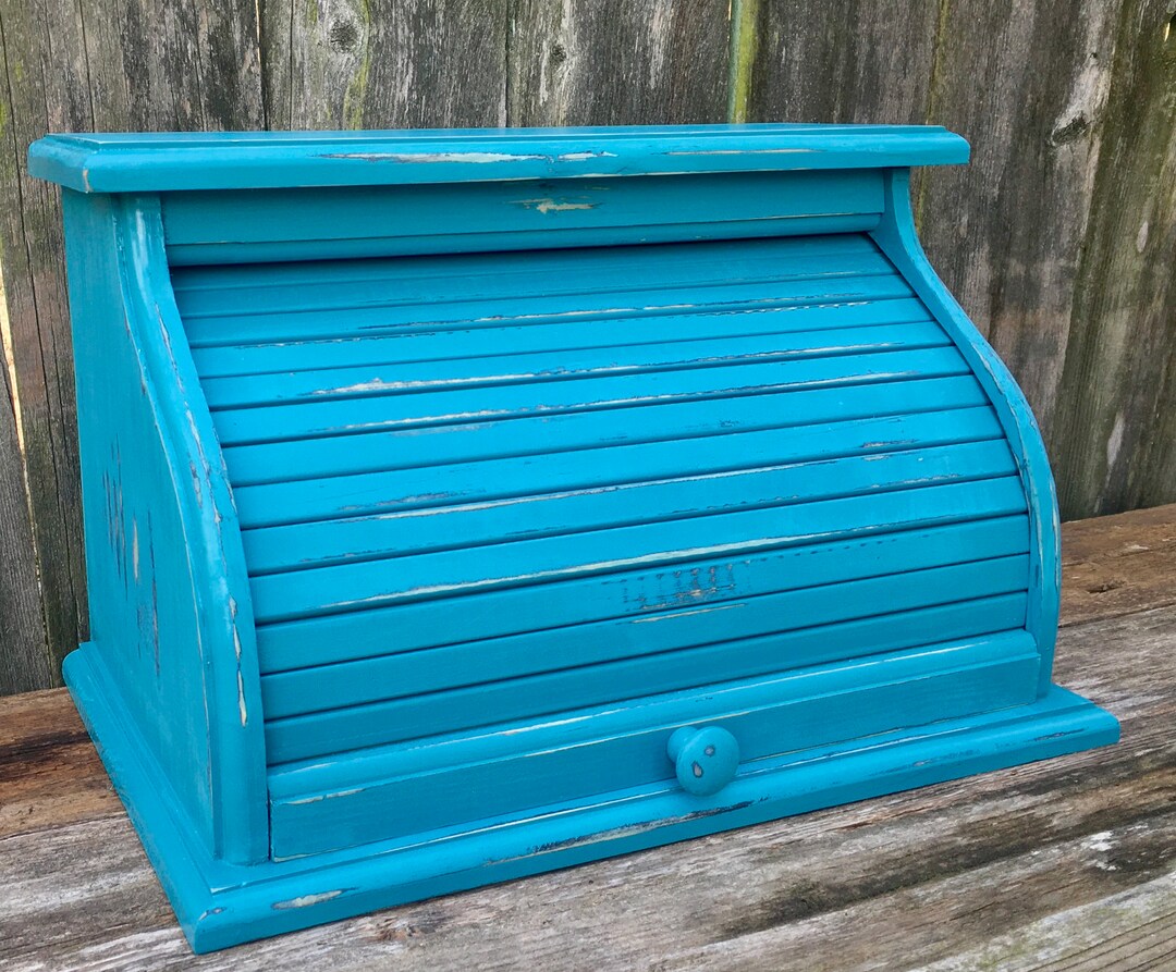 Bread Box Turquoise Teal Blue Green Southwestern Coastal Beach ...