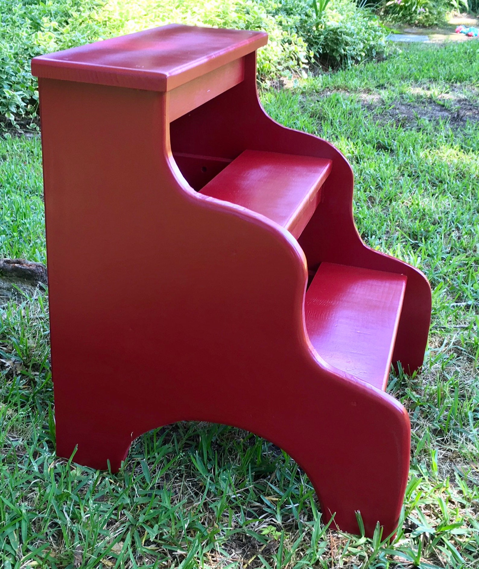 Bed Steps Red Kitchen Step Stool Perfect as Pet Stairs or - Etsy